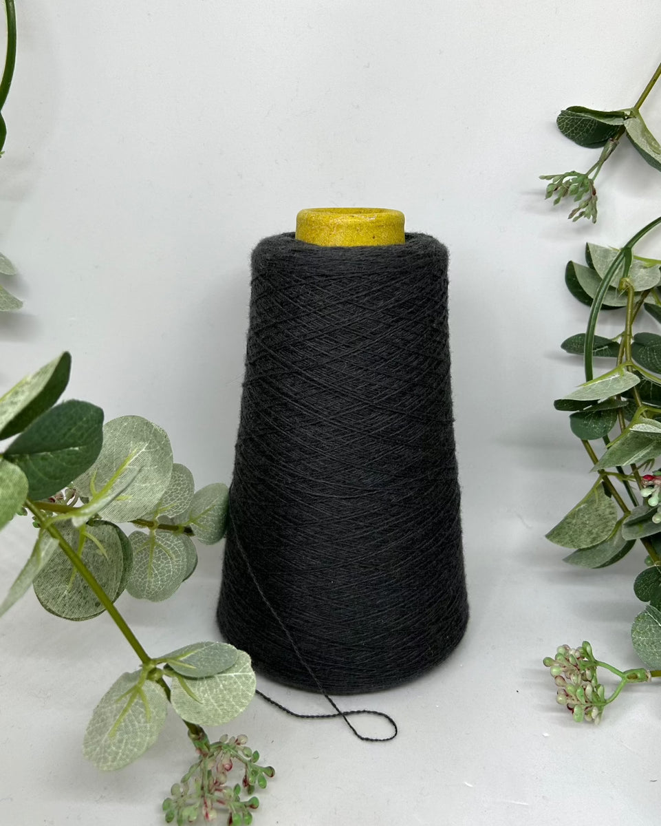 Antoraf Flair GCS 100% cashmere 2/28 graphite | Italian Stock Yarn Cone ...