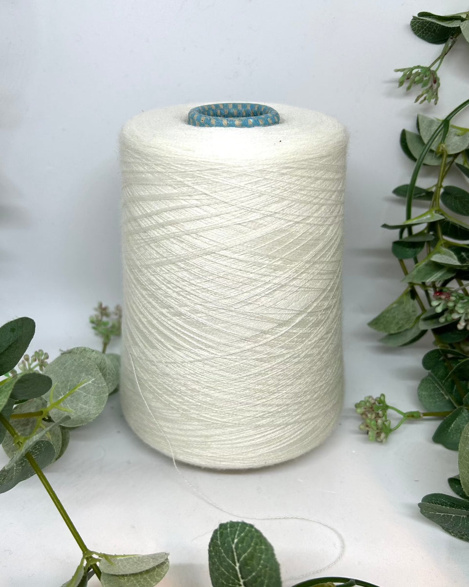 Cariaggi Jaipur 70% cashmere 30% silk white | Italian Stock Yarn Cone ...