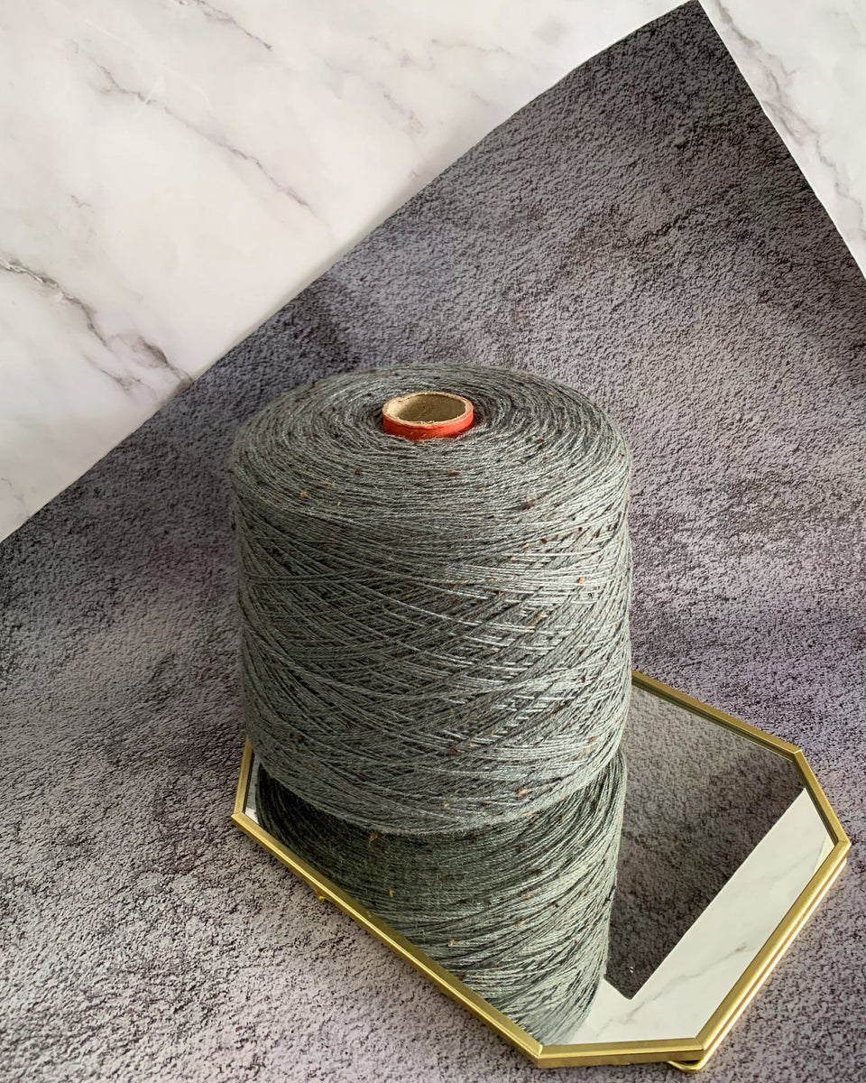 Slubby Green Tweed 100% wool | Italian Stock yarn in Germany – Woolright