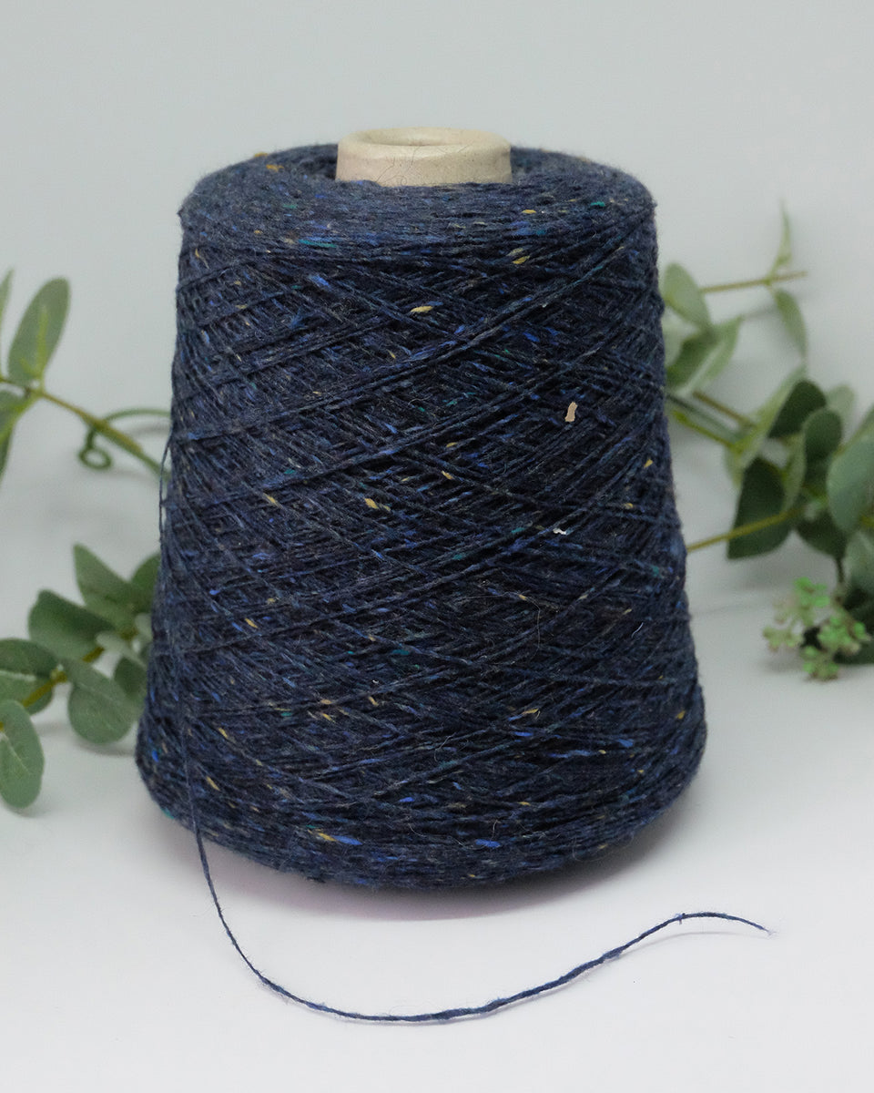Filosophy Neppy Tweed Blue + Yellow | Italian Stock Yarn Cone – Woolright